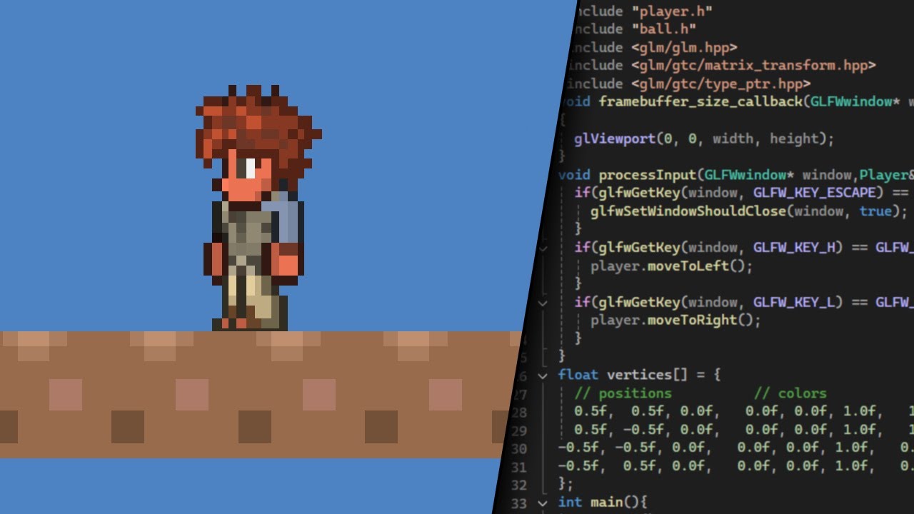 My attempt to code Terraria player from scratch - YouTube