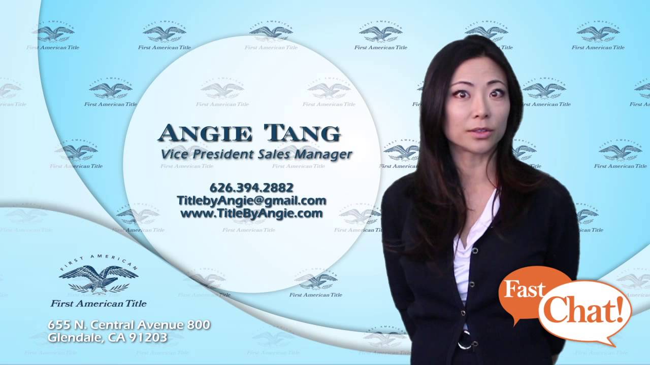 Angie Tang - First American Title - Fast Chat - YouTube
