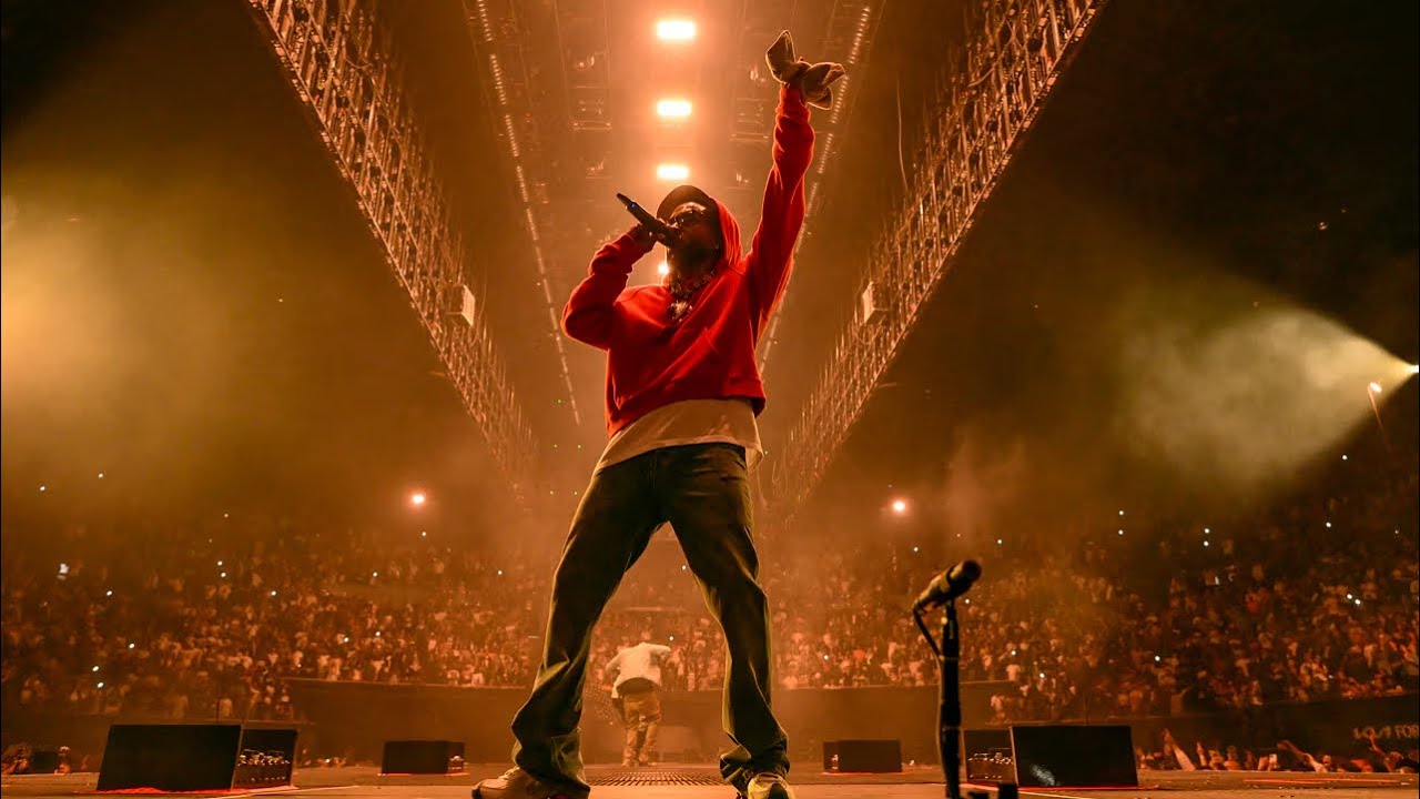 Kendrick Lamar performing “Not Like Us” during his “The Pup Out: Ken ...