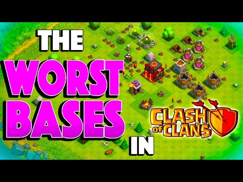 WORST BASES IN CLASH! - Clash of Clans - Bronze League 3 Star Trolling ...