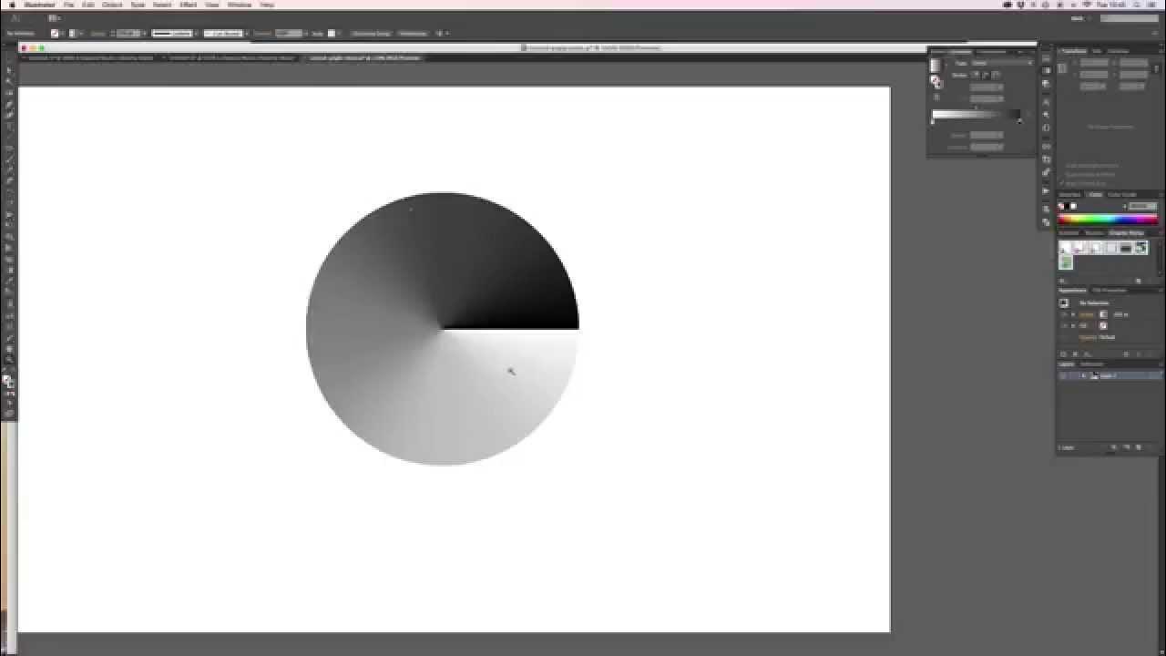 Angle (or Conical) Gradient in Illustrator - YouTube