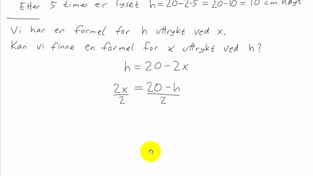 Matematikk 1P - 031 - Omforming av formler - YouTube