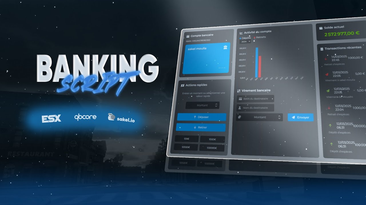 FiveM Banking Script | MOST REALISTIC Banking [UI] [ESX][QB] - YouTube