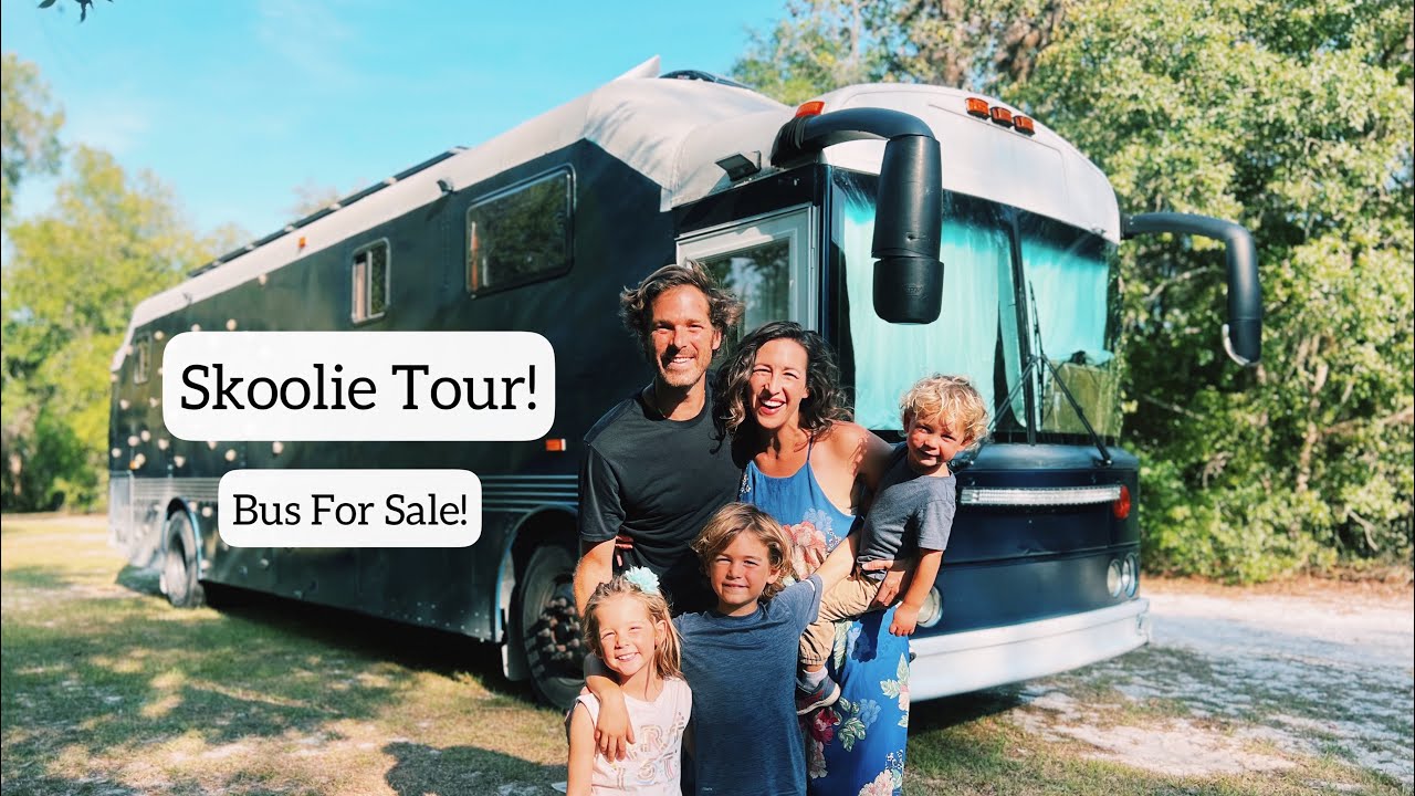 SKOOLIE TOUR! Family of 5 live & travel full-time. BUS FOR SALE! Link ...