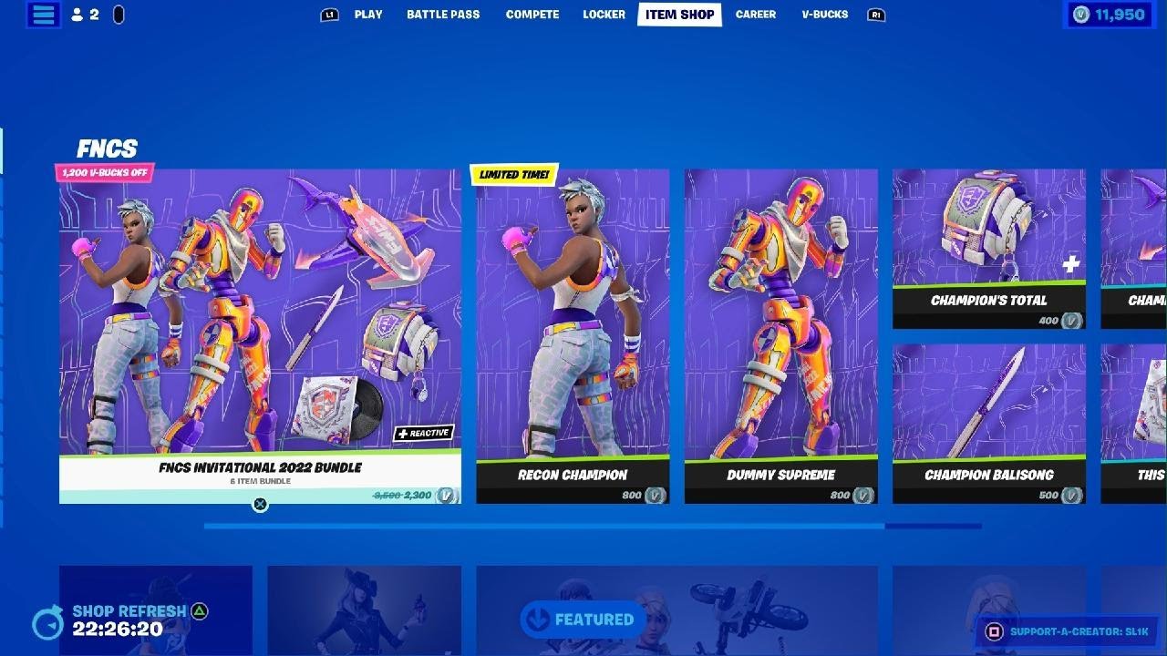 New Fncs bundle in the item shop tonight - YouTube