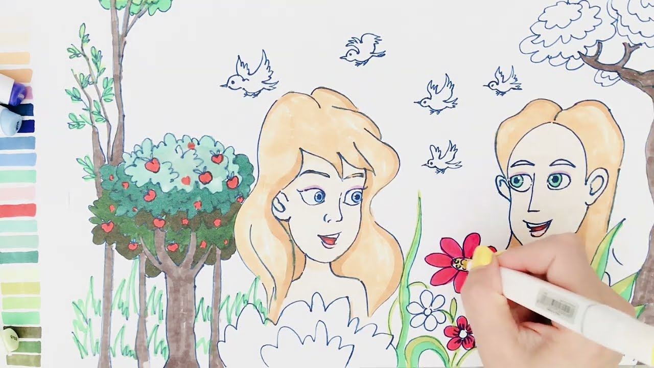 Adam And Eve Drawing