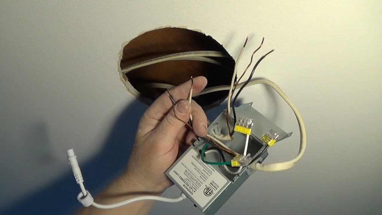 Replacing the old 5” recessed light fixture with a 6” canless recessed ...