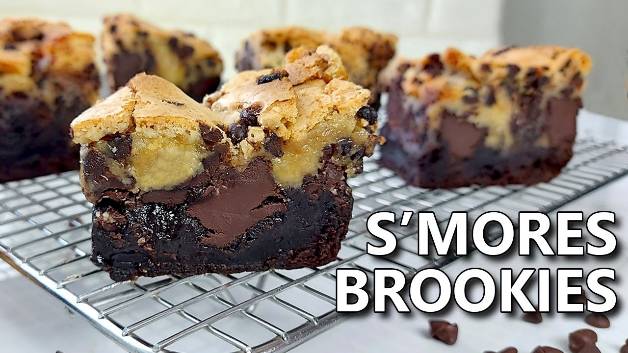 Ultimate Brookies Recipe | S'mores Brookies | Jolskitchen - YouTube