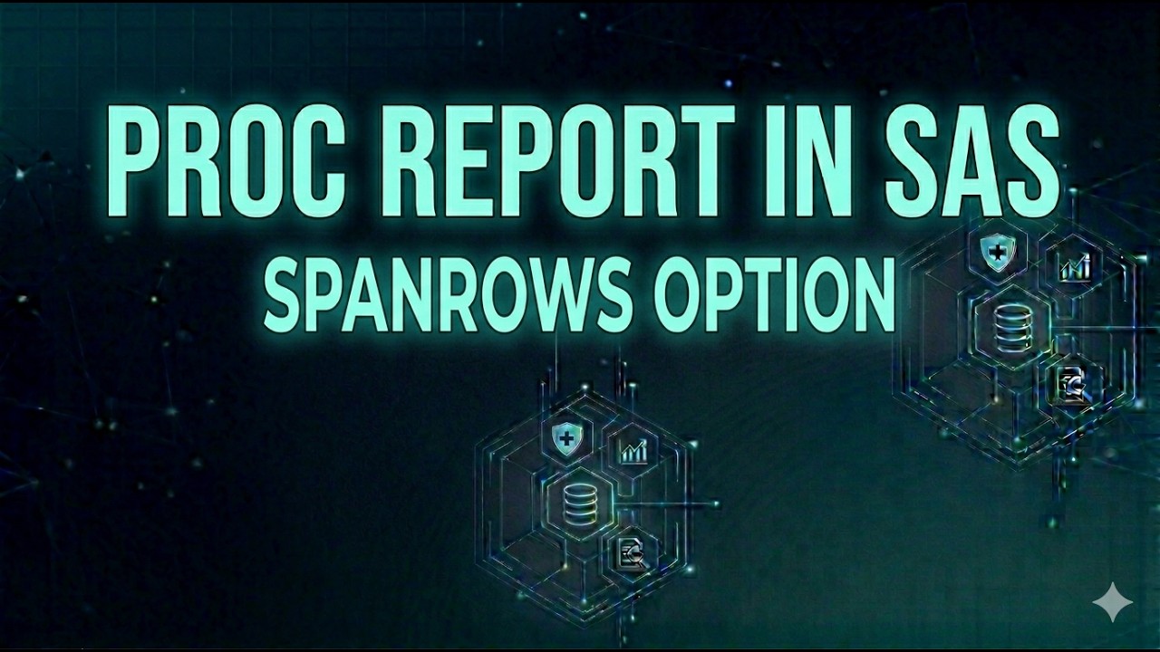 PROC REPORT: Spanrows. Visit www.swananalytics.in - YouTube