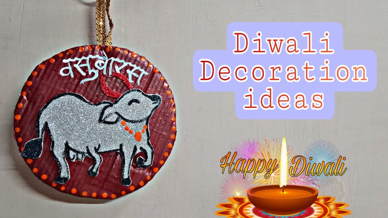 Wall hanging for diwali| Vasubaras | Diwali Decoration ideas ...