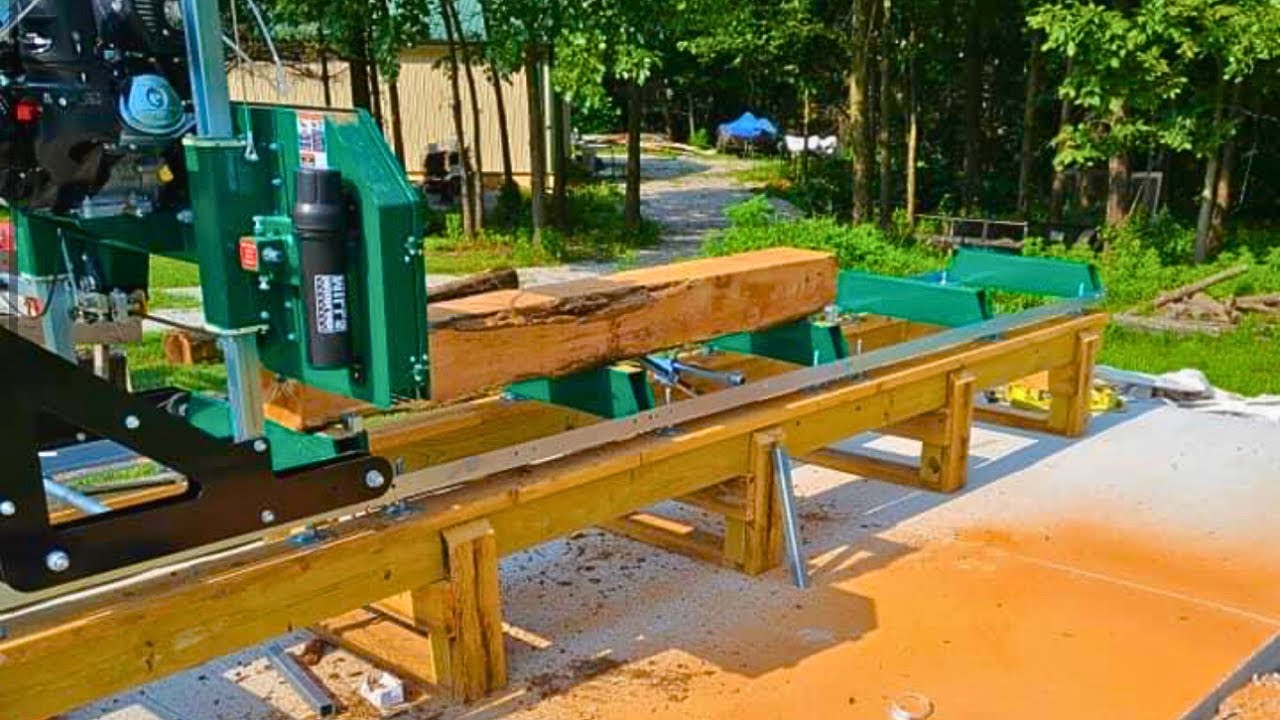 We Built this Sawmill Stand from a Single Log - YouTube