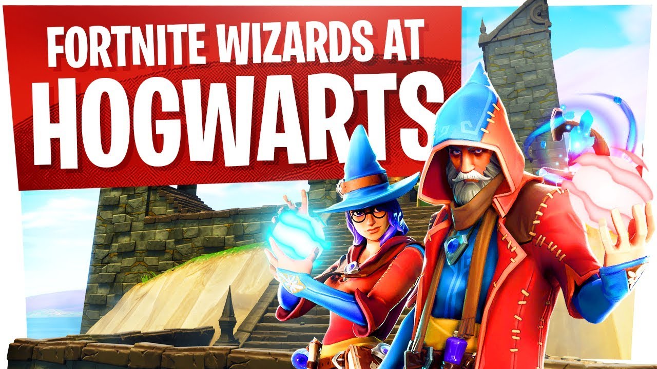 Wizards at Hogwarts in Fortnite w/ Wildcat - New Wizard Skins Fun - YouTube