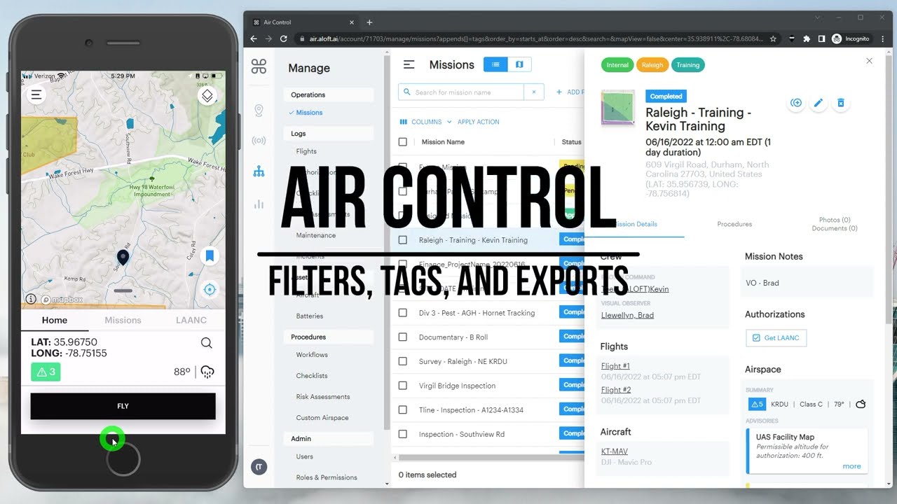 Aloft Air Control Training Series- Video 6: Overview of Filters, Tags ...
