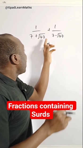 Simplifying Fractions containing Surds #surds #fractions # ...
