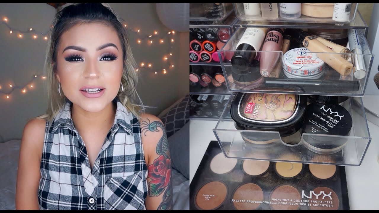 INSIDE MY EVERY DAY MAKEUP DRAWER | MINDY MARIE - YouTube