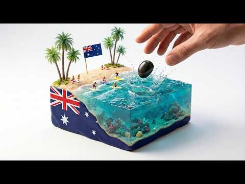 Mini Countries & Human Hand 🌍✋ Ultra Macro 4K AI ASMR