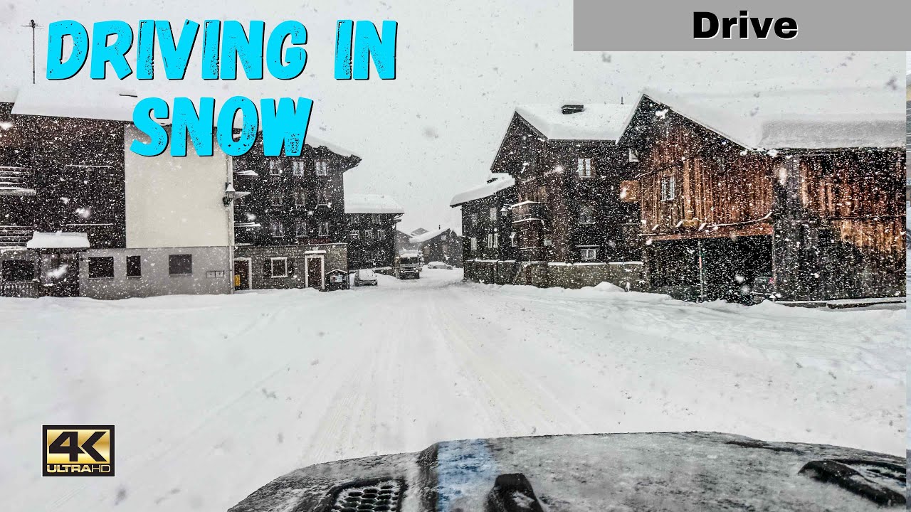 Car Ride in SWITZERLAND during heavy SNOWFALL | Car Drive in Winter ...
