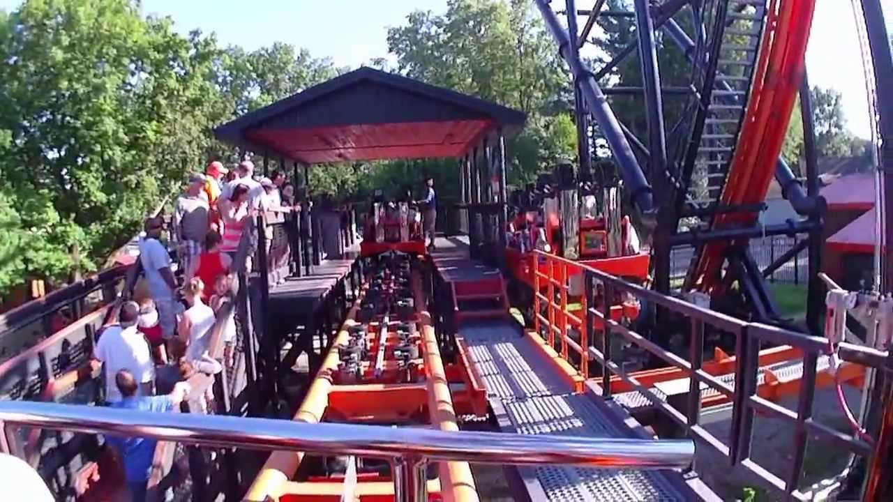 Steel Hawg Roller Coaster At Indiana Beach Front Seat HD 720p POV - YouTube