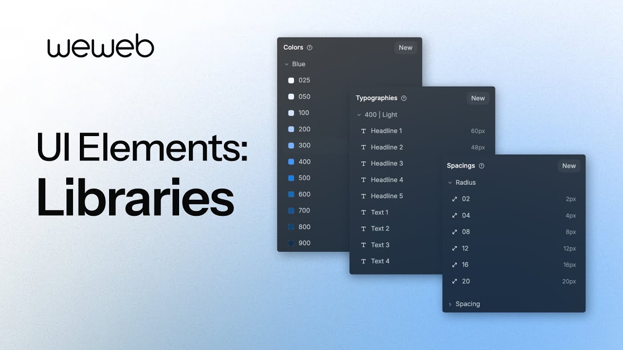 UI elements in WeWeb: Libraries - YouTube