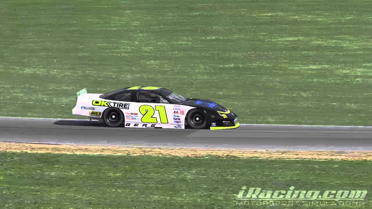 iRacing super late model road course - YouTube