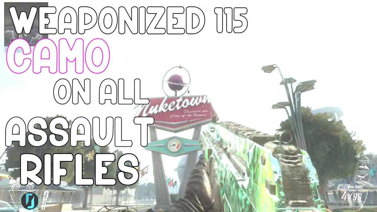 Weaponized 115 Camo on All Assault Rifles | Black Ops 2 - YouTube