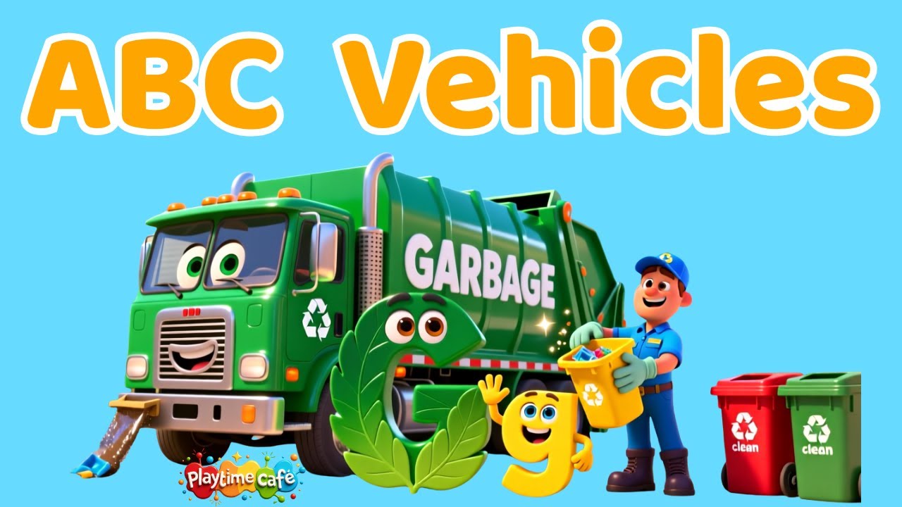 ABC Vehicles Song for Toddlers | Learn Alphabet A to Z with Cars and ...
