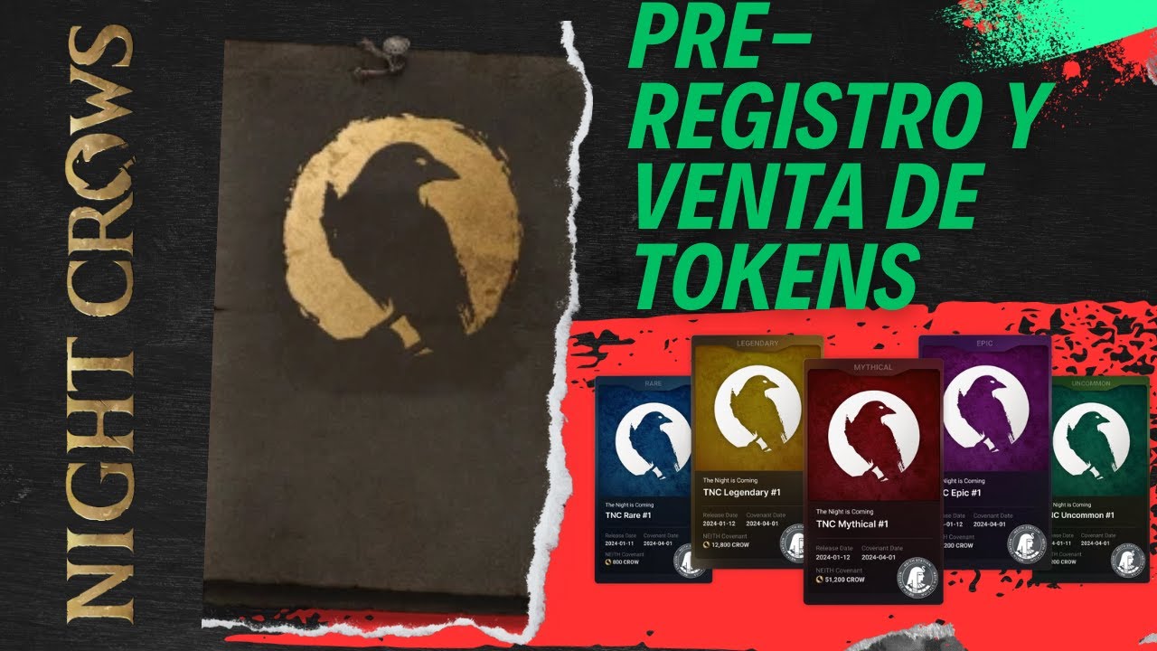 PRE-REGISTRO ACTIVO Venta de Tokens y fecha de LANZAMIENTO NIGHT CROWS ...