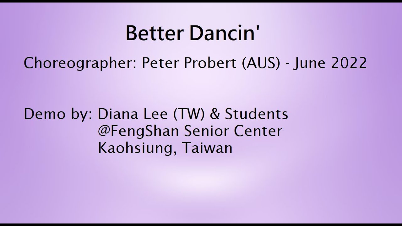 Better Dancin' - Demo - Line Dance - YouTube