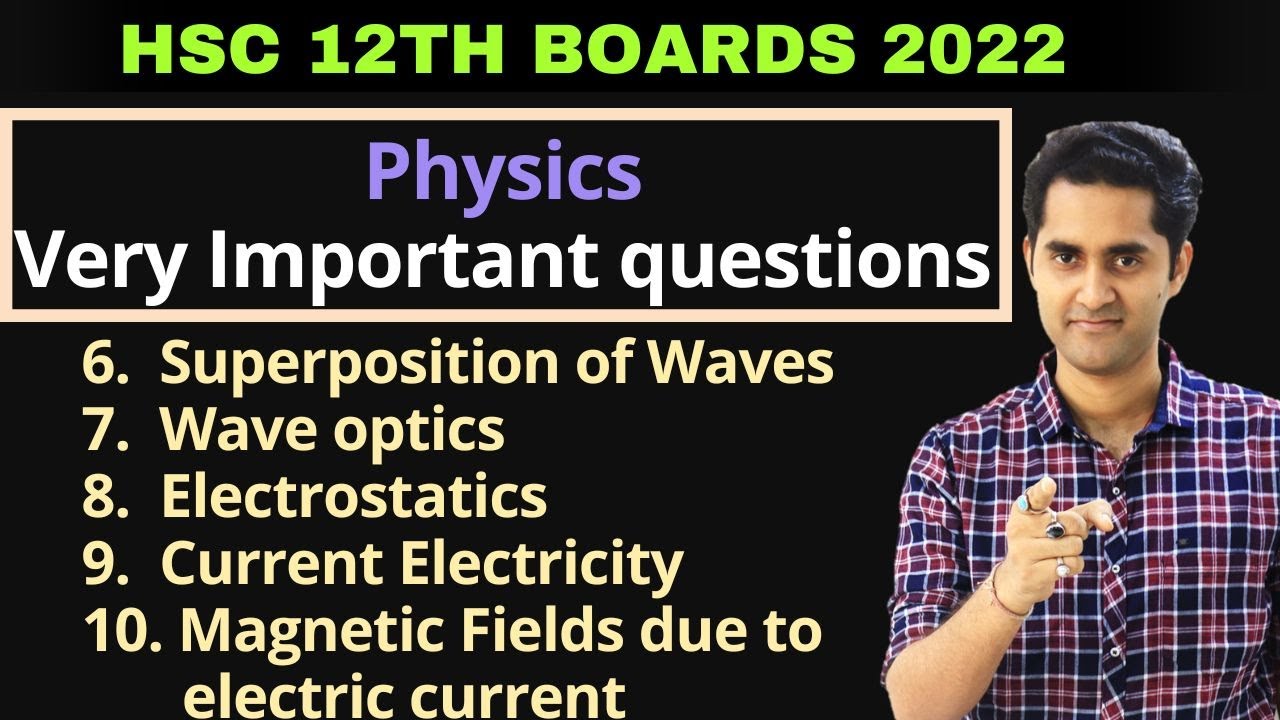 HSC Boards 2022 | Physics Most Important Questions - (Part 2 ...