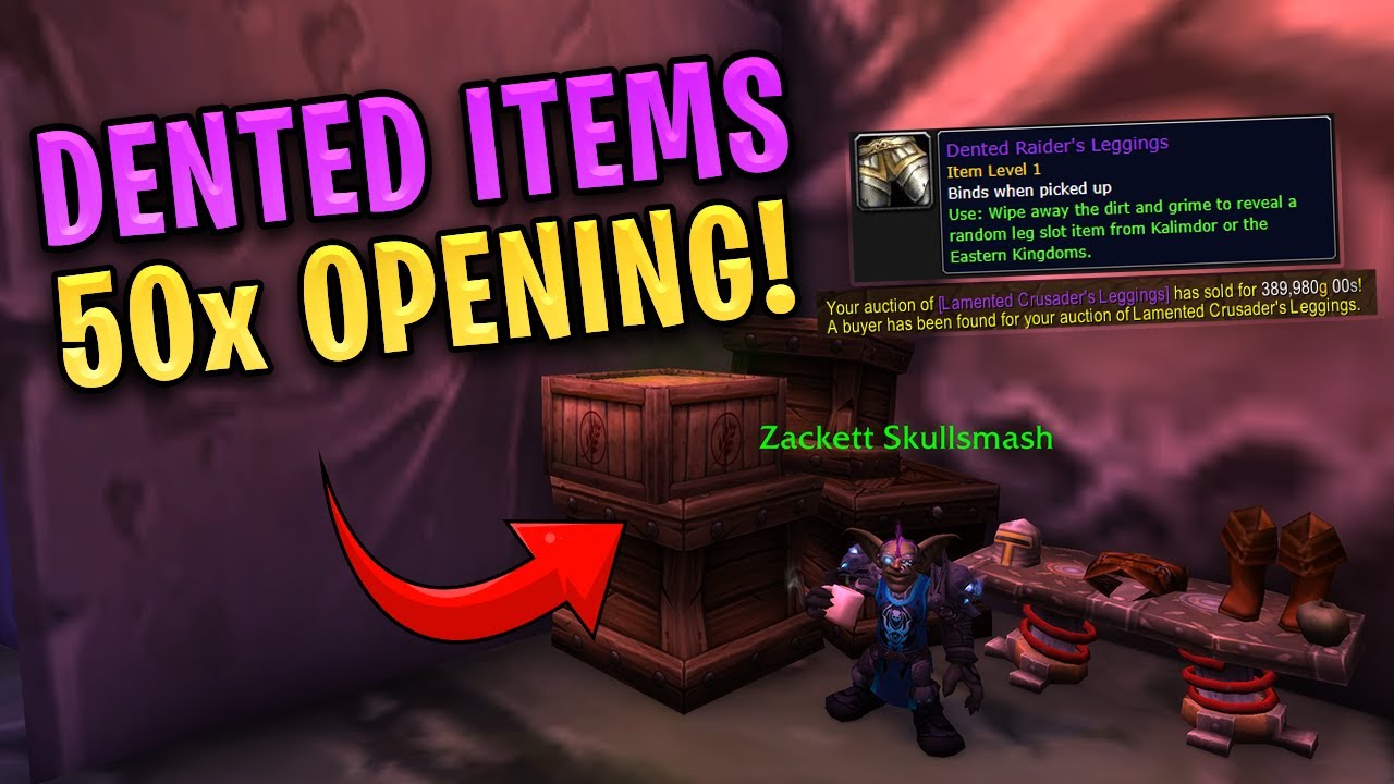 WoW Opening 50 Dented Raider's Items! | 10.1.5 Naxxramas - YouTube