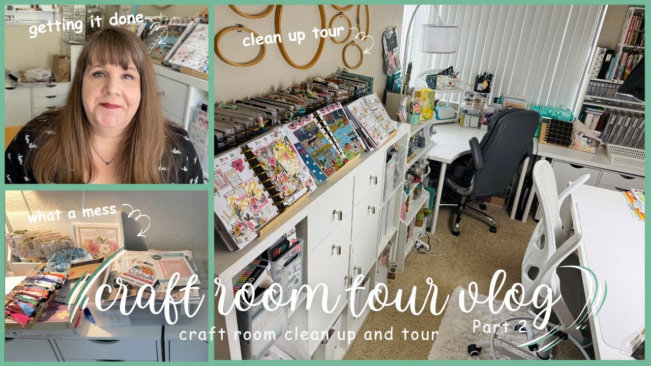 Craft Room Vlog (Part 2) - Clean up and Tour - YouTube