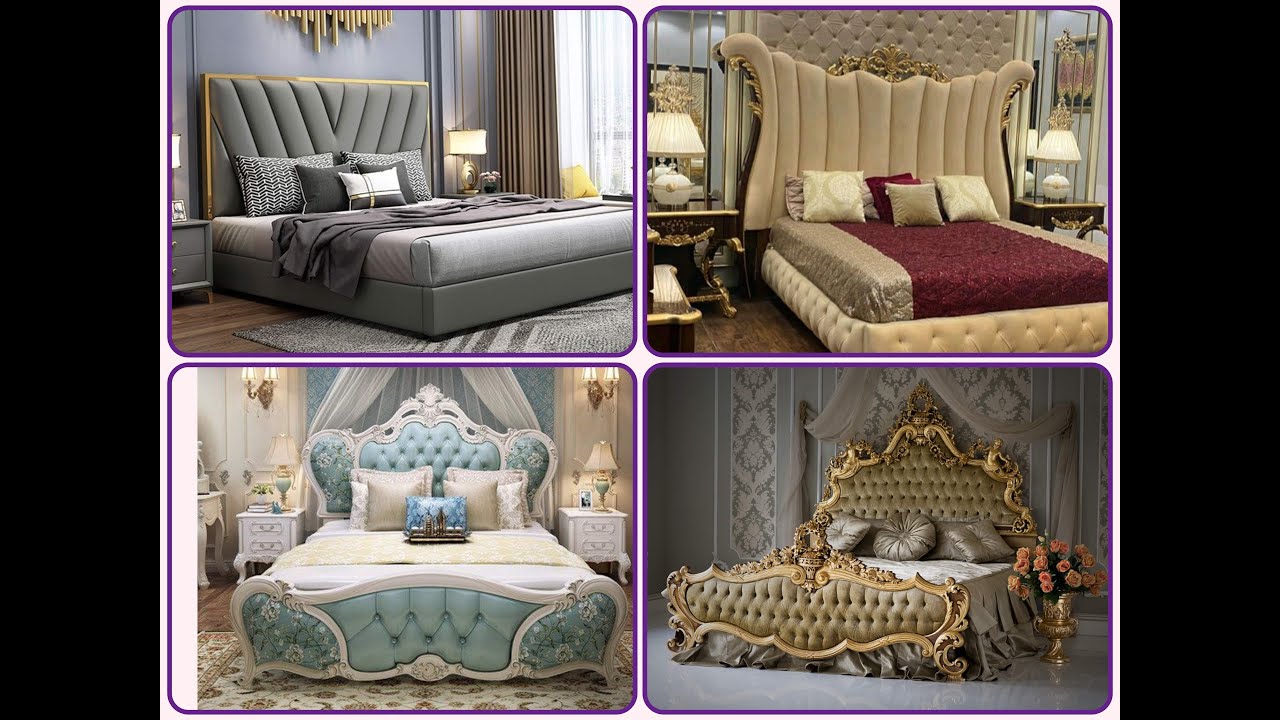 HOME DECOR MOST CREATIVE WOODEN BED VELVET POSHISH DESIGN - YouTube