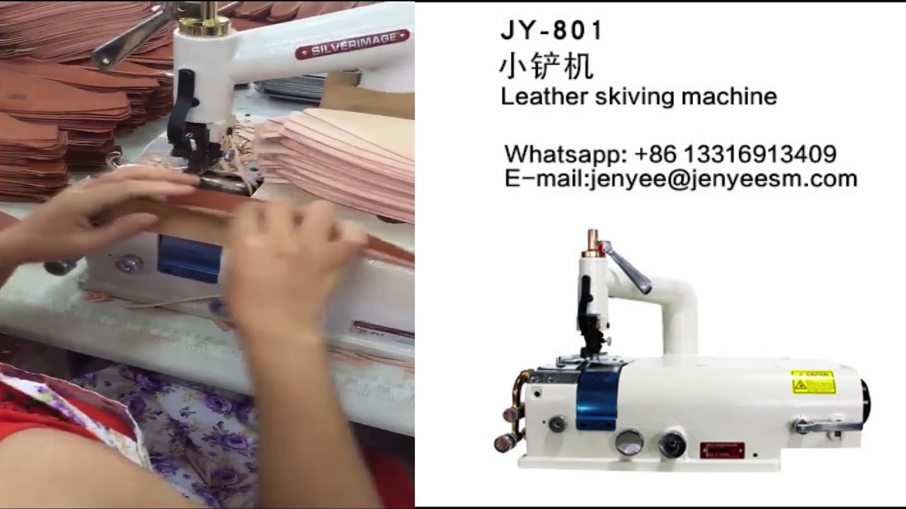 JY-801 Round Knife Leather Skiving Machine - YouTube