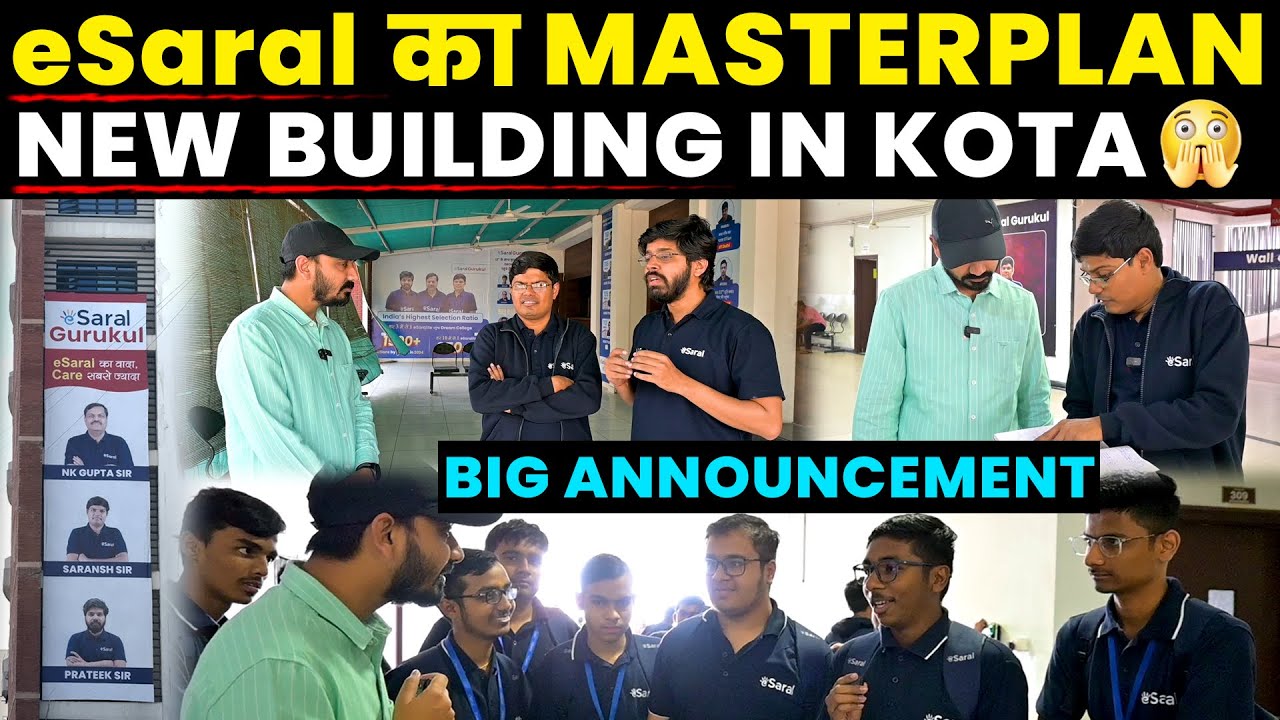 eSaral New Building in Kota🤔 | New Campus Announcement | Review for JEE ...