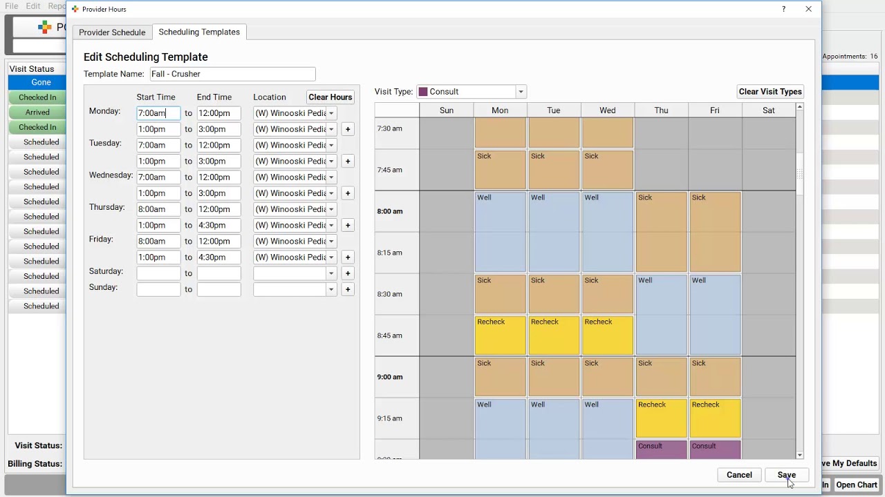 Appointment Book: Work With Provider Hours and the Calendar - YouTube