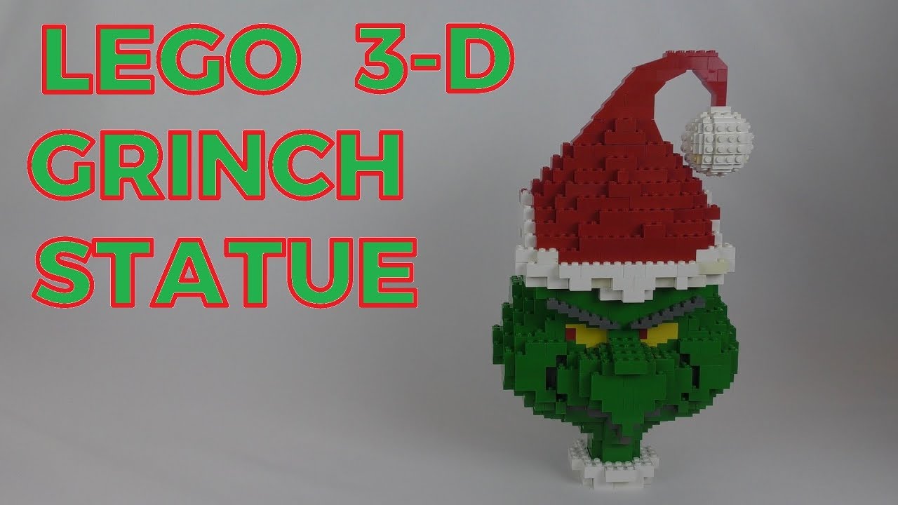 Lego Grinch! - Custom 3-D Statue MOC - YouTube