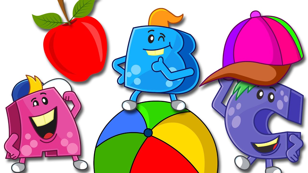 A for apple B for ball | Learn ABC for Kids | ABC Monsters - YouTube