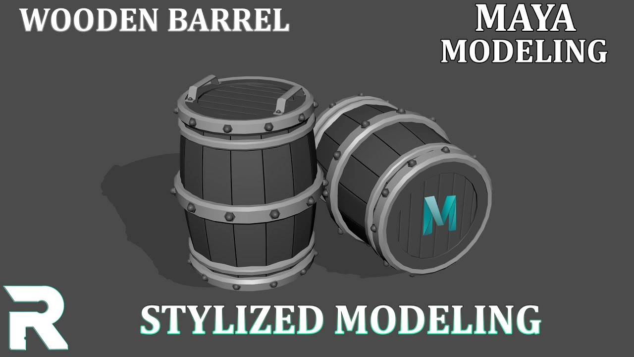 Stylized Prop Modeling in Maya | Wooden Barrel (Beginner 3D Tutorial ...