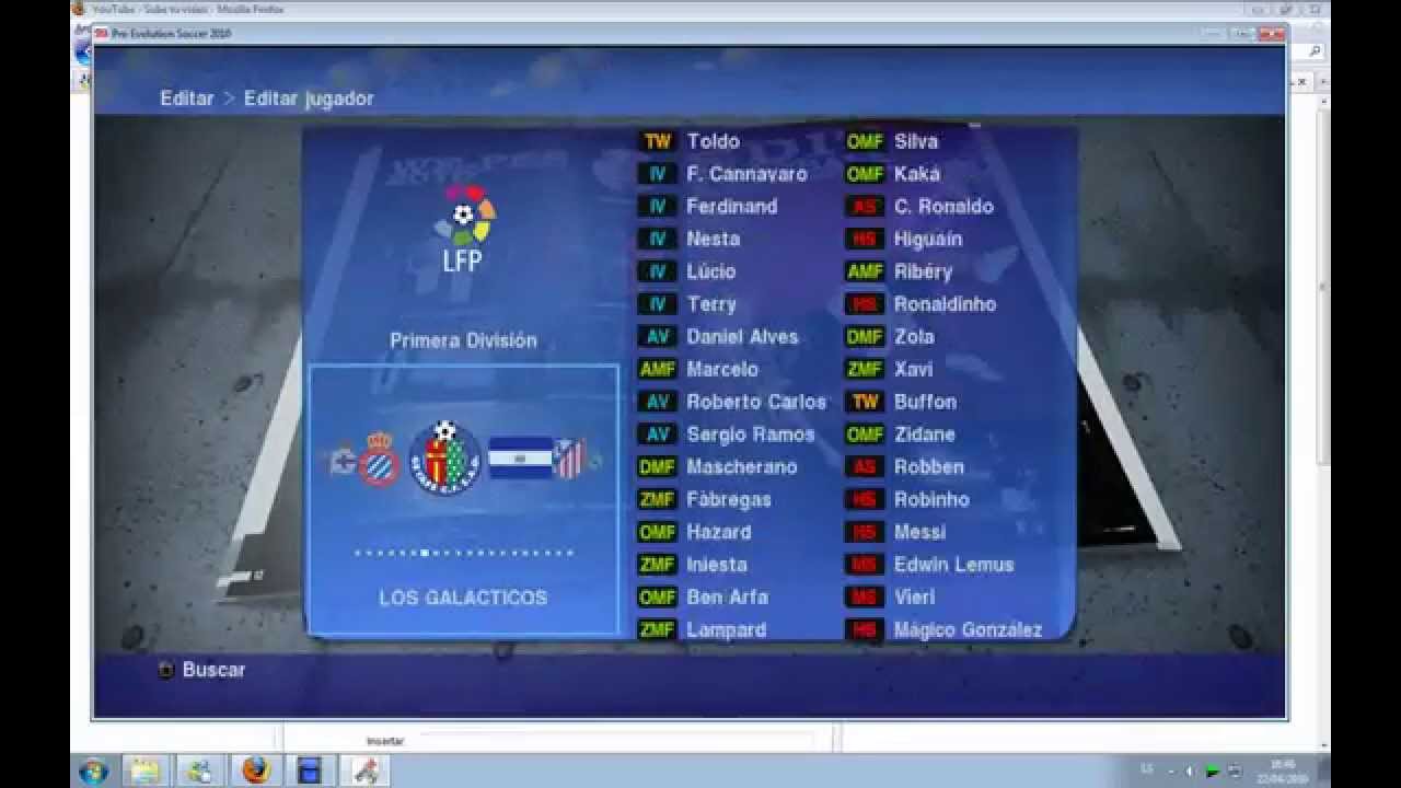 pes 2010 menu - YouTube