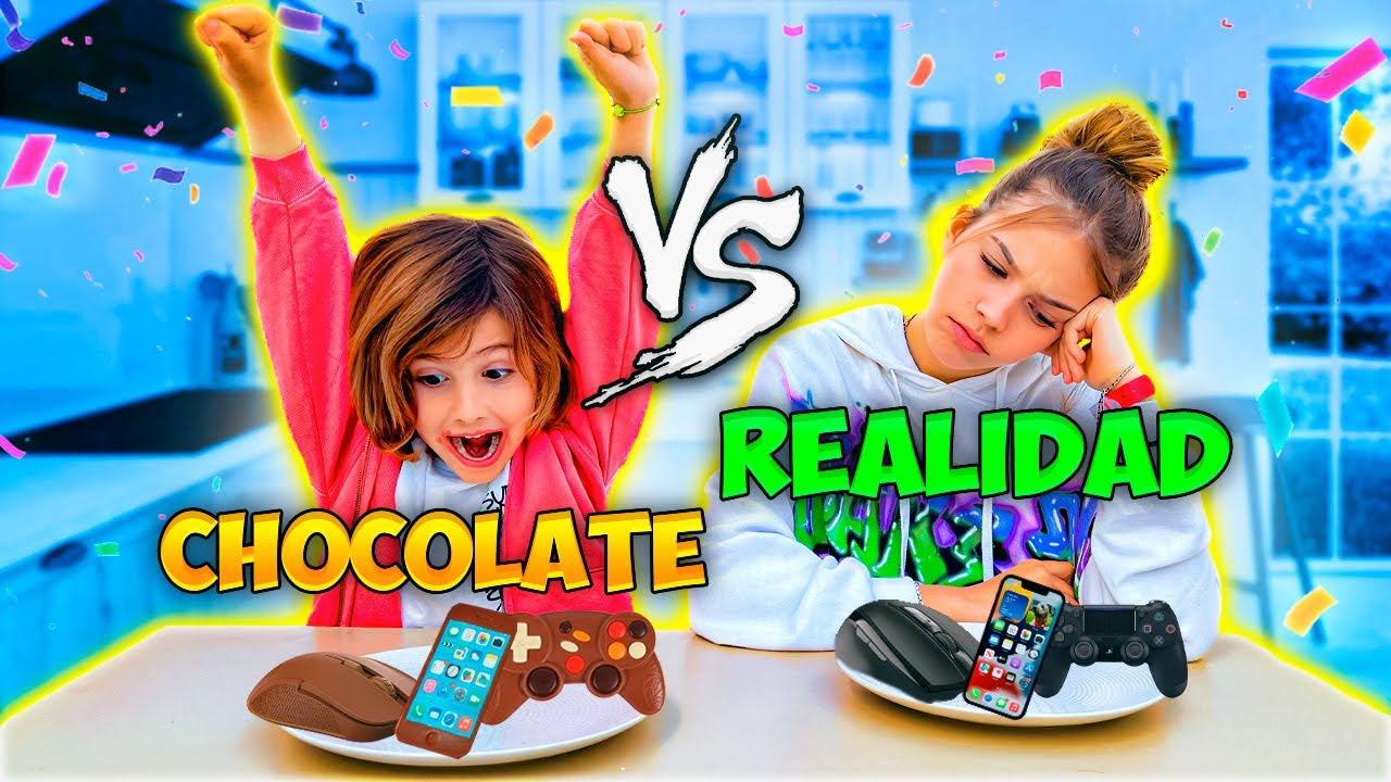 CHOCOLATE vs REAL CON MI HERMANO Food Challenge / El mundo de Indy ...