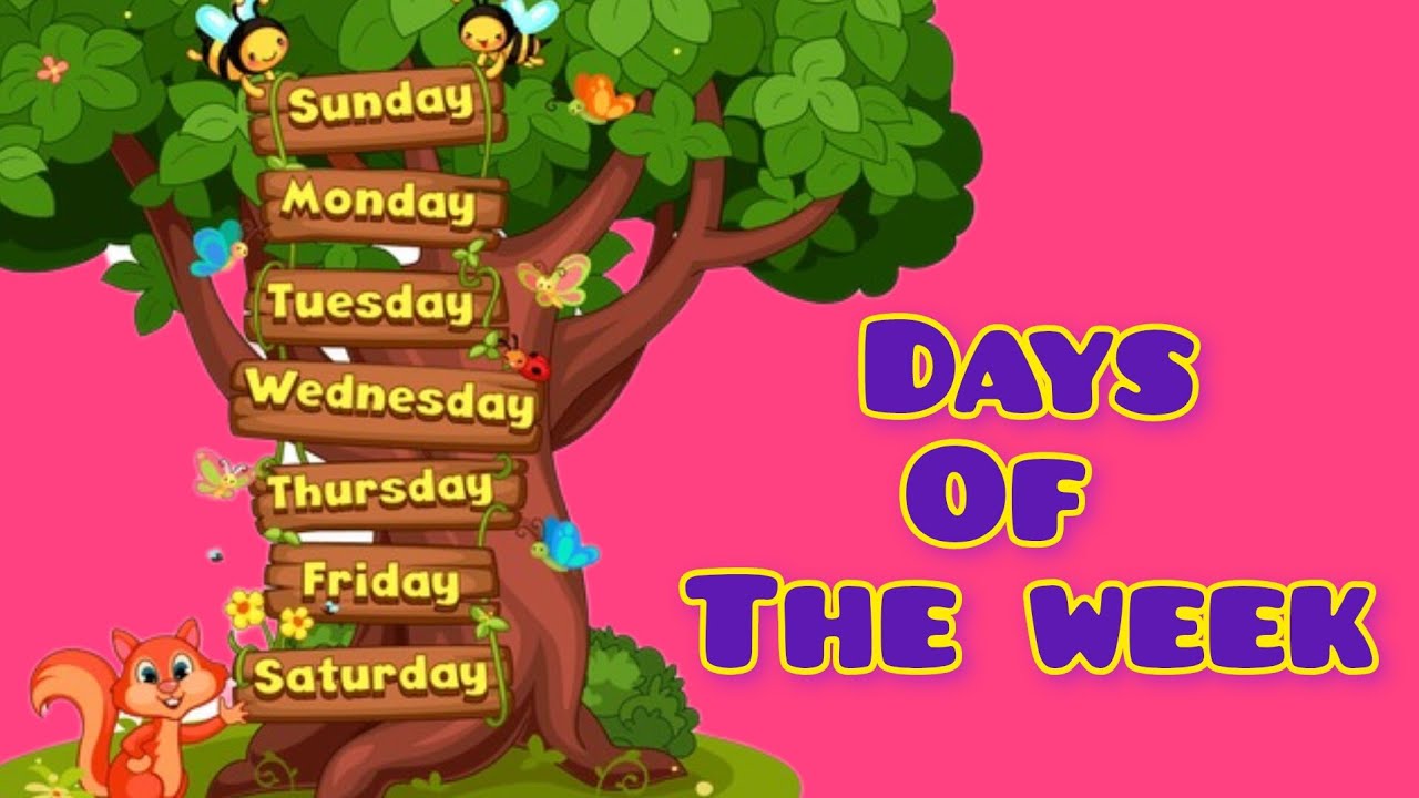 Days of the week| Sunday, Monday| Week days | weekdays for kids # ...