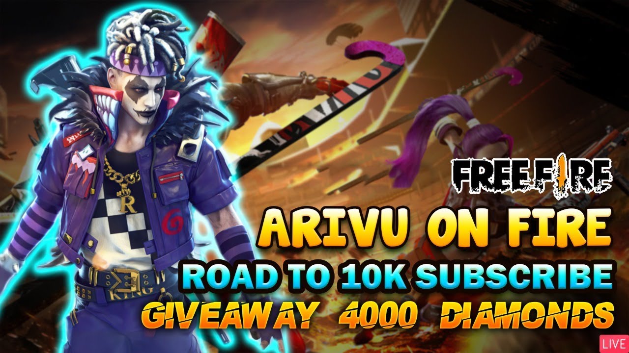 FREE FIRE LIVE TAMIL💎GIVEAWAY 4000 DIAMONDS💎ROAD TO 10k SUBSCRIBERS💎 ...