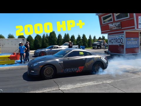2000+HP GTR Alpha 22 Launch Control and Drag Racing!!! - YouTube