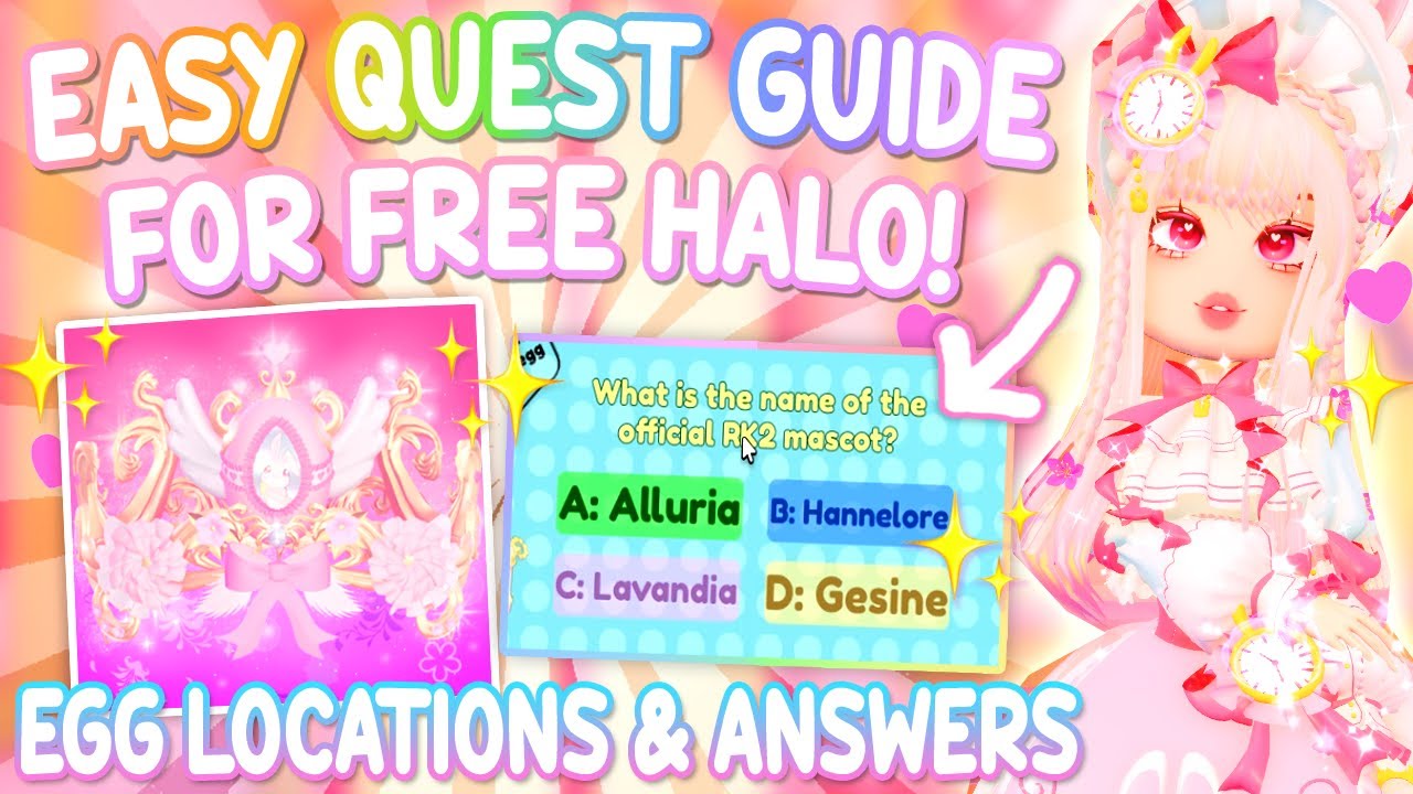NEW QUEST GUIDE For FREE HALO! EGG LOCATIONS & QUIZ ANSWERS 🐰NEW UPDATE ...