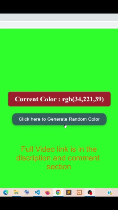 Random Color Generator With Javascript Html Css Javascript Youtube