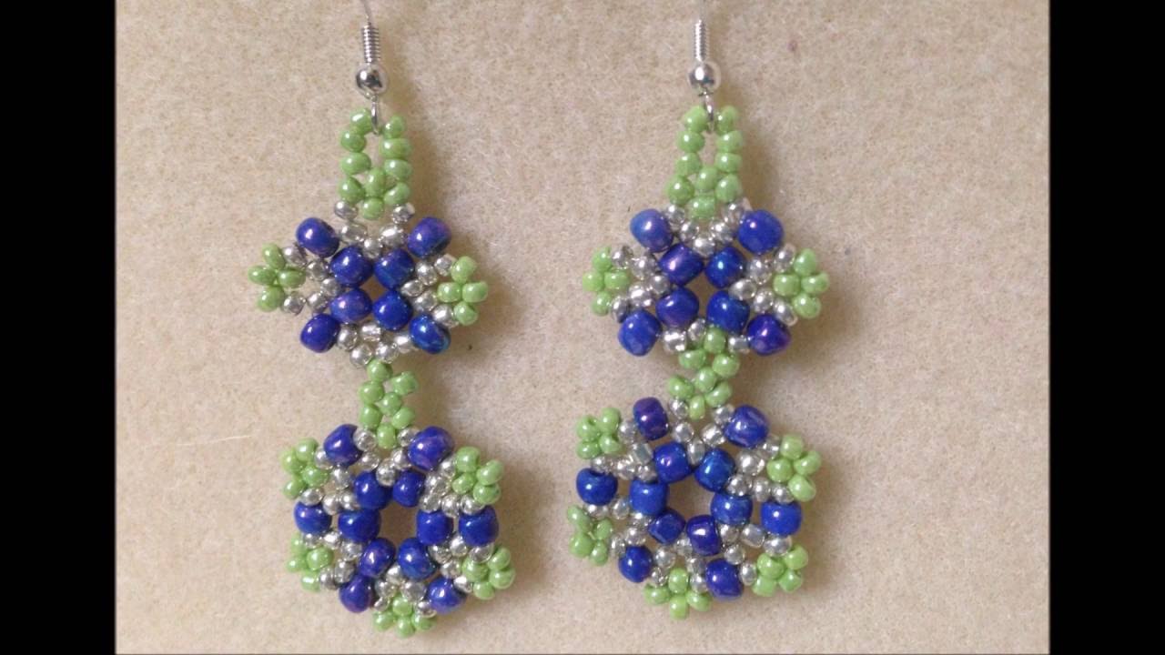 Beaded Star Earring Tutorial/ DIY - YouTube
