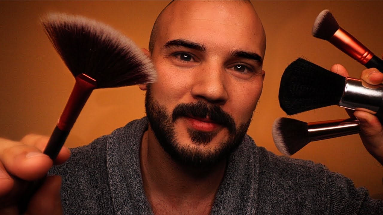 ASMR Brushing You Back to Sleep (Face Brushing) Safest Place in ASMR ...