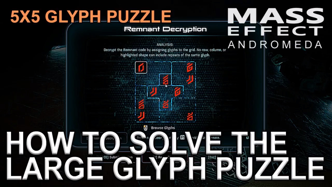 Mass Effect Andromeda: How to Solve The Large Glyph Puzzle - YouTube