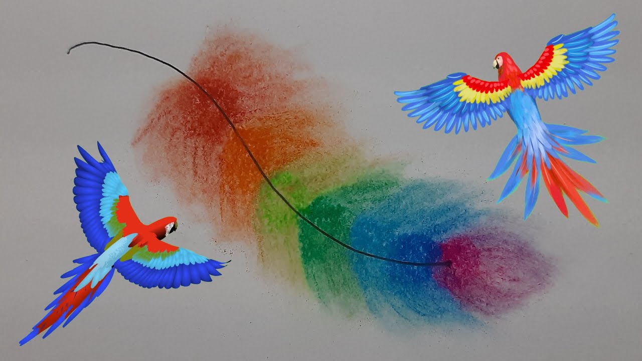 SOFT PASTELS ART | RAINBOW FEATHER | COLOURFUL BIRD FEATHER | SOFT ...