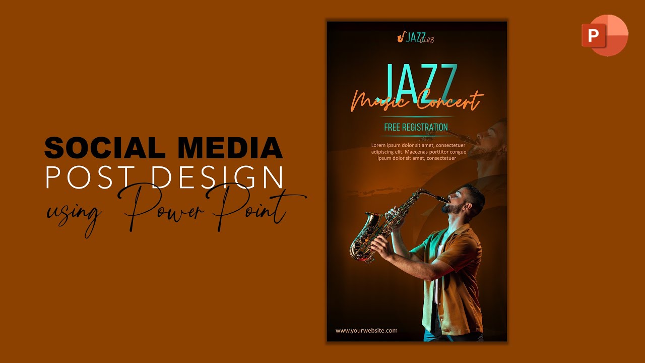 Design Social Media Posts using PowerPoint | Instagram, Facebook ...